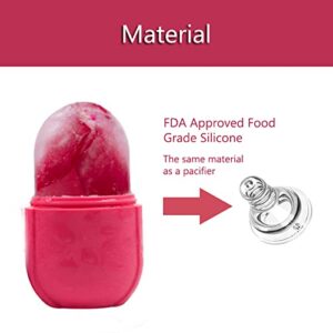 Ice Roller for Face and Eye, Ice Face Roller,Facial Beauty Ice Roller Skin Care Tools, Ice Facial Cube, Gua Sha Face Massage, Silicone Ice Mold for Face Beauty (Pink)