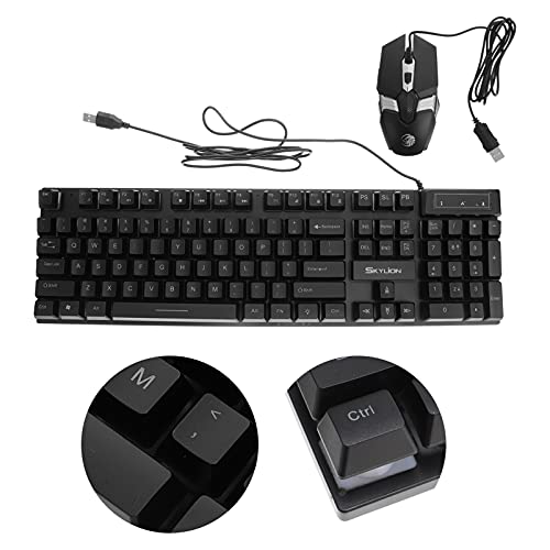 SOLUSTRE 3 Sets Wireless Keyboard and Mouse Set Black Laptop RGB Backlight Wired Keyboard and Backlit Gaming Keyboard Office Keyboard RGB Keyboard Replacement Modern abs pbt h600 Computer