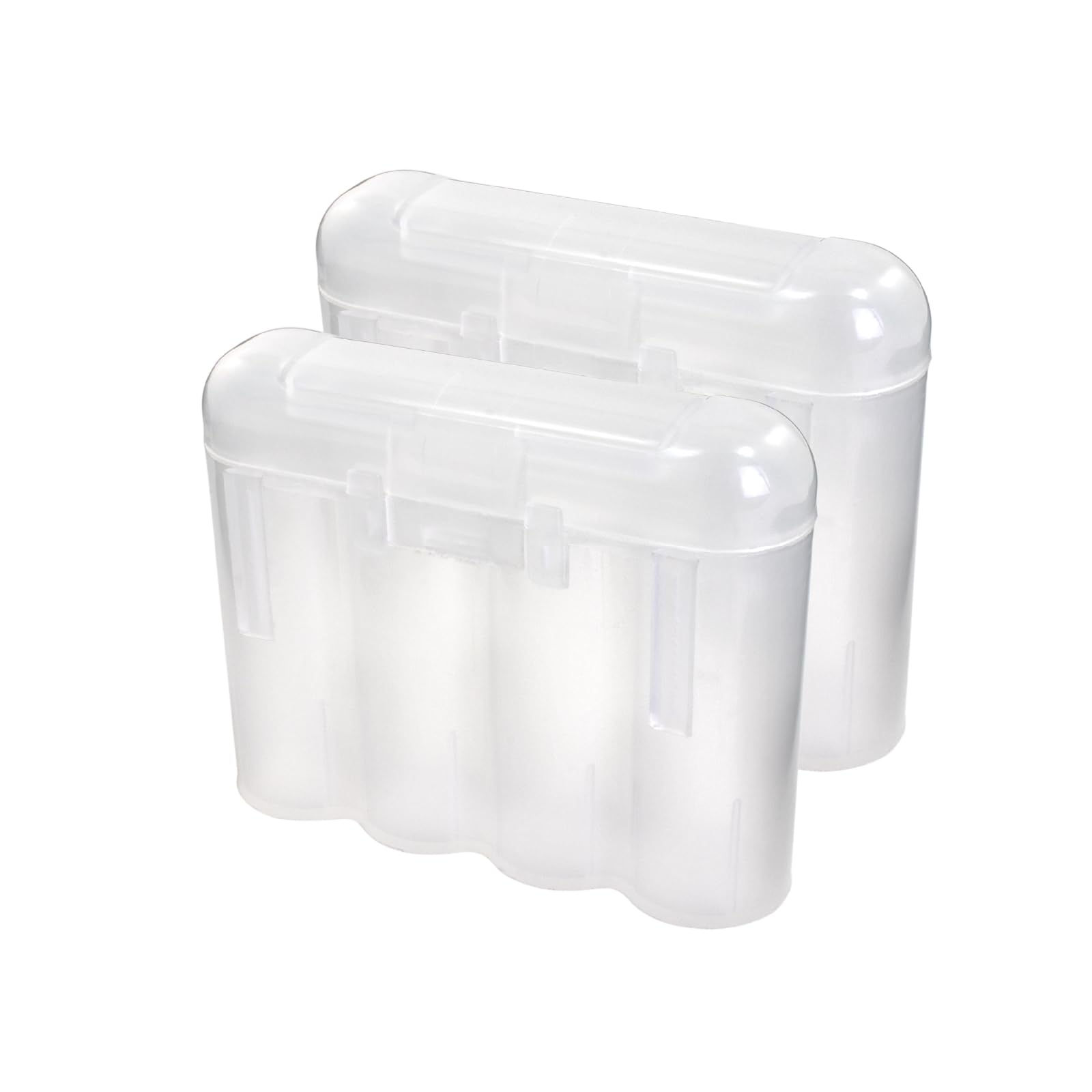 Two (2) EBC Battery AA AAA Clear Plastic Battery Storage Case Holder Box USA Ship