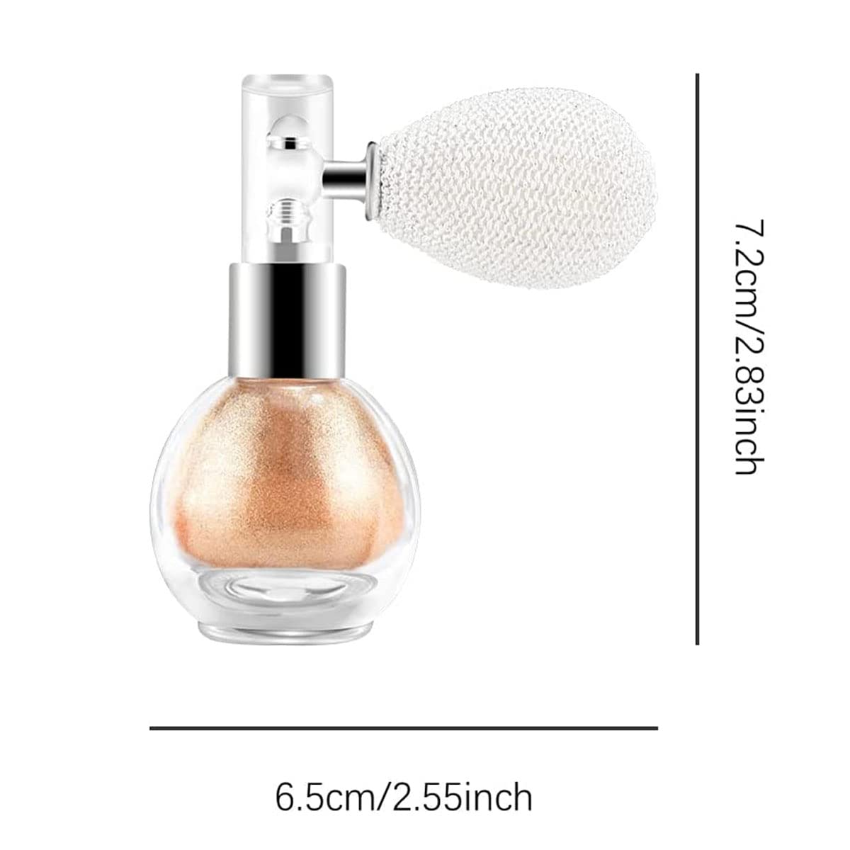 Shimmering Spray Powder Sparkle Powder,Sparkle Body & Face Glitter Spray Hair Gloss Highlighter Powder Makeup,Glitter Spray for Hair and Body Cosmetic (Bronze)