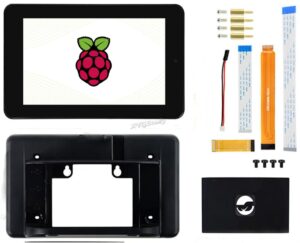 for raspberry pi 7inch capacitive 800×480 touch display screen with protection case 5mp front camera and dsi interface for raspberry pi 4 model b @xygstudy (7inch dsi lcd (with cam and case))