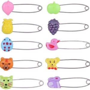 U-M 4pcs Plastic Nappy Pins Infant Kids Cloth Head Pins Practical Locking les Baby Shower Diaper Decor Clips Fashion Design