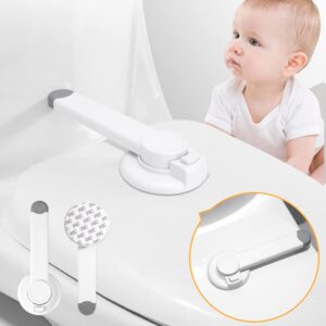 baby toilet lock for child safety，2 pack baby proof toilet seat lock,fit for most toilet lid，no tools installation