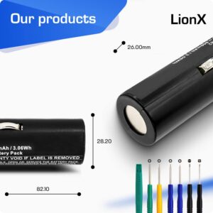 LIONX Battery for Heine Beta Handles Ophthalmoscope Beta 200 Ophthalmoscope Beta 200s Short F.O. Laryngoscope Handle BATT/110904-A1 X-02.99.380 X-02.99.382 850mAh / 3.06Wh