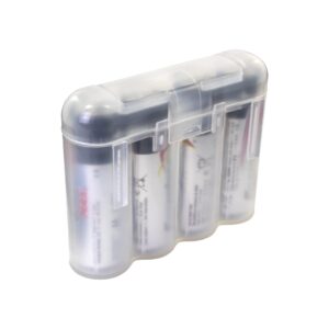 Two (2) EBC Battery AA AAA Clear Plastic Battery Storage Case Holder Box USA Ship