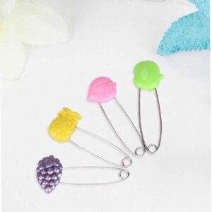 U-M 4pcs Plastic Nappy Pins Infant Kids Cloth Head Pins Practical Locking les Baby Shower Diaper Decor Clips Fashion Design