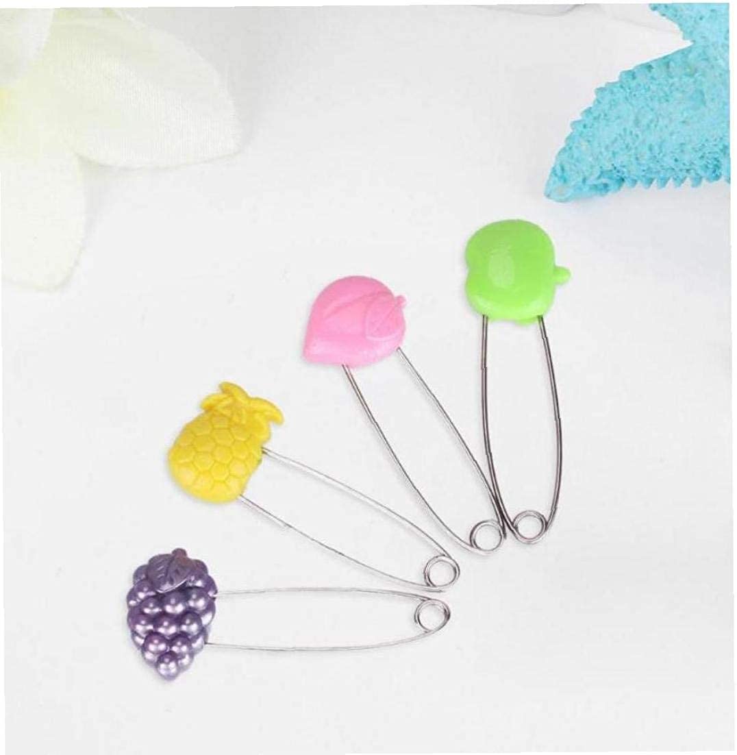 U-M 4pcs Plastic Nappy Pins Infant Kids Cloth Head Pins Practical Locking les Baby Shower Diaper Decor Clips Fashion Design