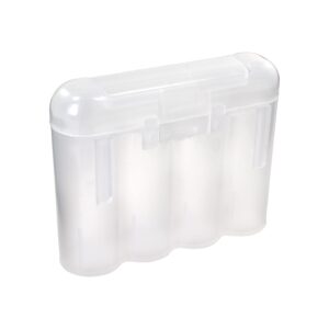 Two (2) EBC Battery AA AAA Clear Plastic Battery Storage Case Holder Box USA Ship