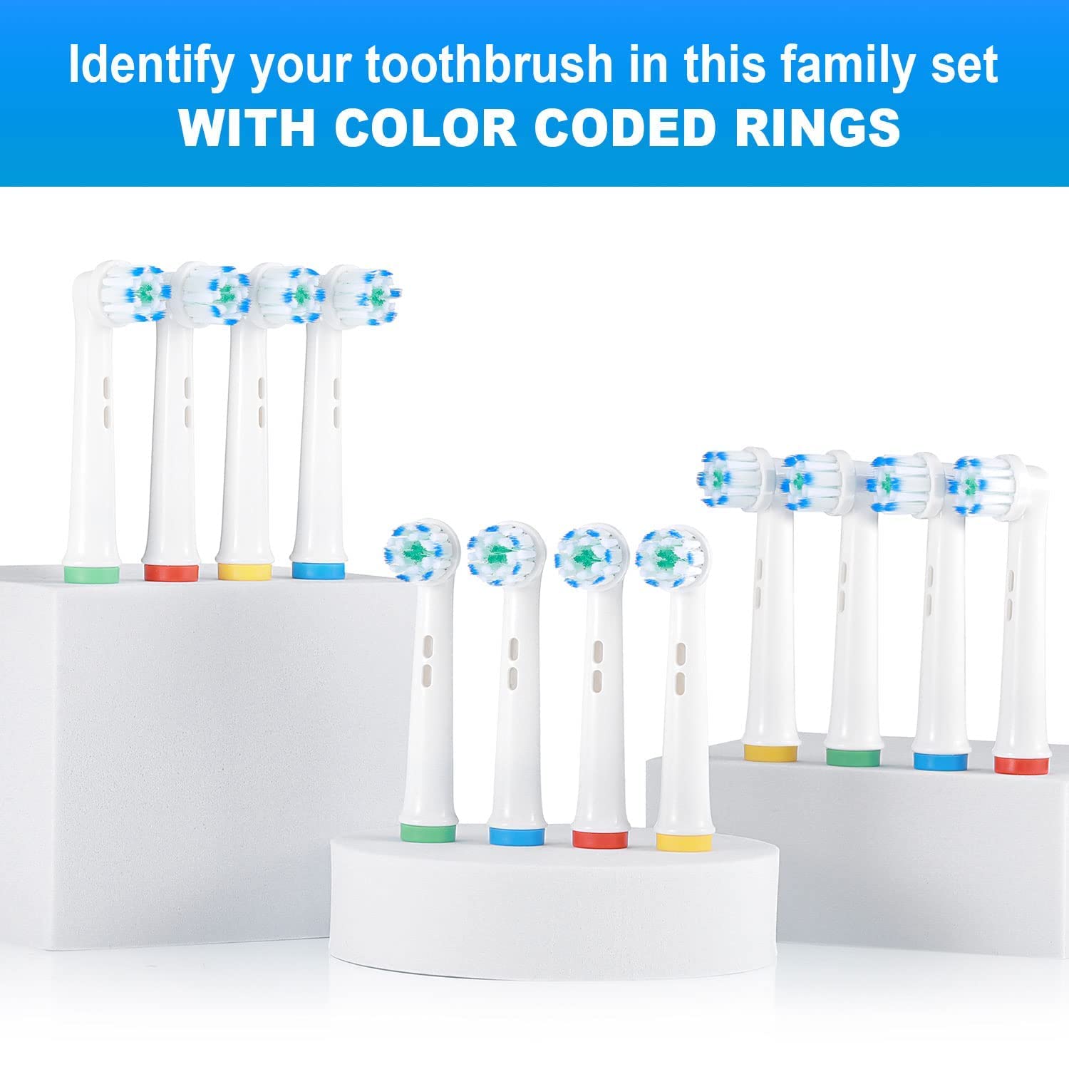 HOMMYARK Sensi Ultrathin Toothbrush Replacement Brush Heads 12 Pack for Oral B Braun Electric Toothbrush with 2 Pcs Brush Head Replacement Protection Covers