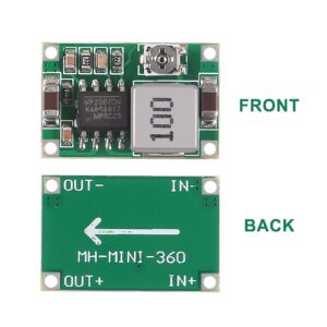 25 Pieces Mini 360 Buck Converter 3A DC Voltage Regulator Power Module DC-DC Voltage Regulator 4.75-23 V to 1.0-17 V, 3A Power Supply