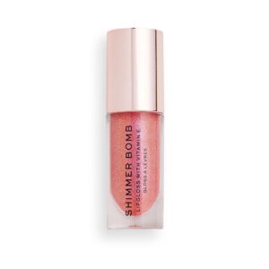 revolution shimmer bomb lip gloss, lip tint infused with vitamin e, shimmery finish, comes in 6 colors, daydream