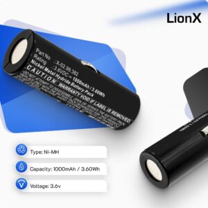 LIONX Battery for Heine Beta Handles Ophthalmoscope Beta 200 Ophthalmoscope Beta 200s Short F.O. Laryngoscope Handle BATT/110904-A1 X-02.99.380 X-02.99.382 1000mAh / 3.60Wh