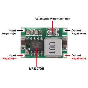 25 Pieces Mini 360 Buck Converter 3A DC Voltage Regulator Power Module DC-DC Voltage Regulator 4.75-23 V to 1.0-17 V, 3A Power Supply