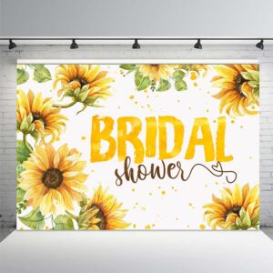 mehofond 7x5ft sunflower bridal shower backdrop spring yellow flowers photography background for wedding engagement bride to be photo booth props cake table decoration supplies