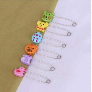 U-M 4pcs Plastic Nappy Pins Infant Kids Cloth Head Pins Practical Locking les Baby Shower Diaper Decor Clips Fashion Design