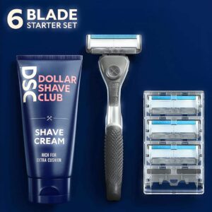 Dollar Shave Club Shaving Set - Handle, 6-Blade Cartridges x 2, Shave Butter, Razor Cover