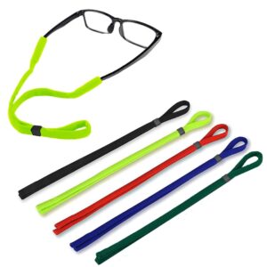 festful adjustable glasses strap 5 pcs, eyeglasses sunglasses strap holder for men women kids, eye glasses string strap around the neck