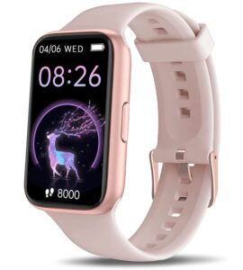 efolen smart watches for women men, smart watch for android phones and iphone, 1.47" full touch screen fitness trackers ip67 waterproof sports watch with heart rate blood oxygen sleep monitor(pink)