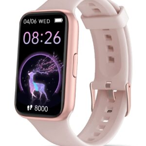 Efolen Smart Watches for Women Men, Smart Watch for Android Phones and iPhone, 1.47" Full Touch Screen Fitness Trackers IP67 Waterproof Sports Watch with Heart Rate Blood Oxygen Sleep Monitor(Pink)