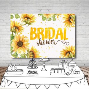 MEHOFOND 7x5ft Sunflower Bridal Shower Backdrop Spring Yellow Flowers Photography Background for Wedding Engagement Bride to Be Photo Booth Props Cake Table Decoration Supplies