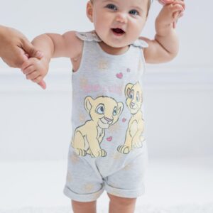 Disney Lion King Simba Newborn Baby Girls Romper and Headband White 3-6 Months