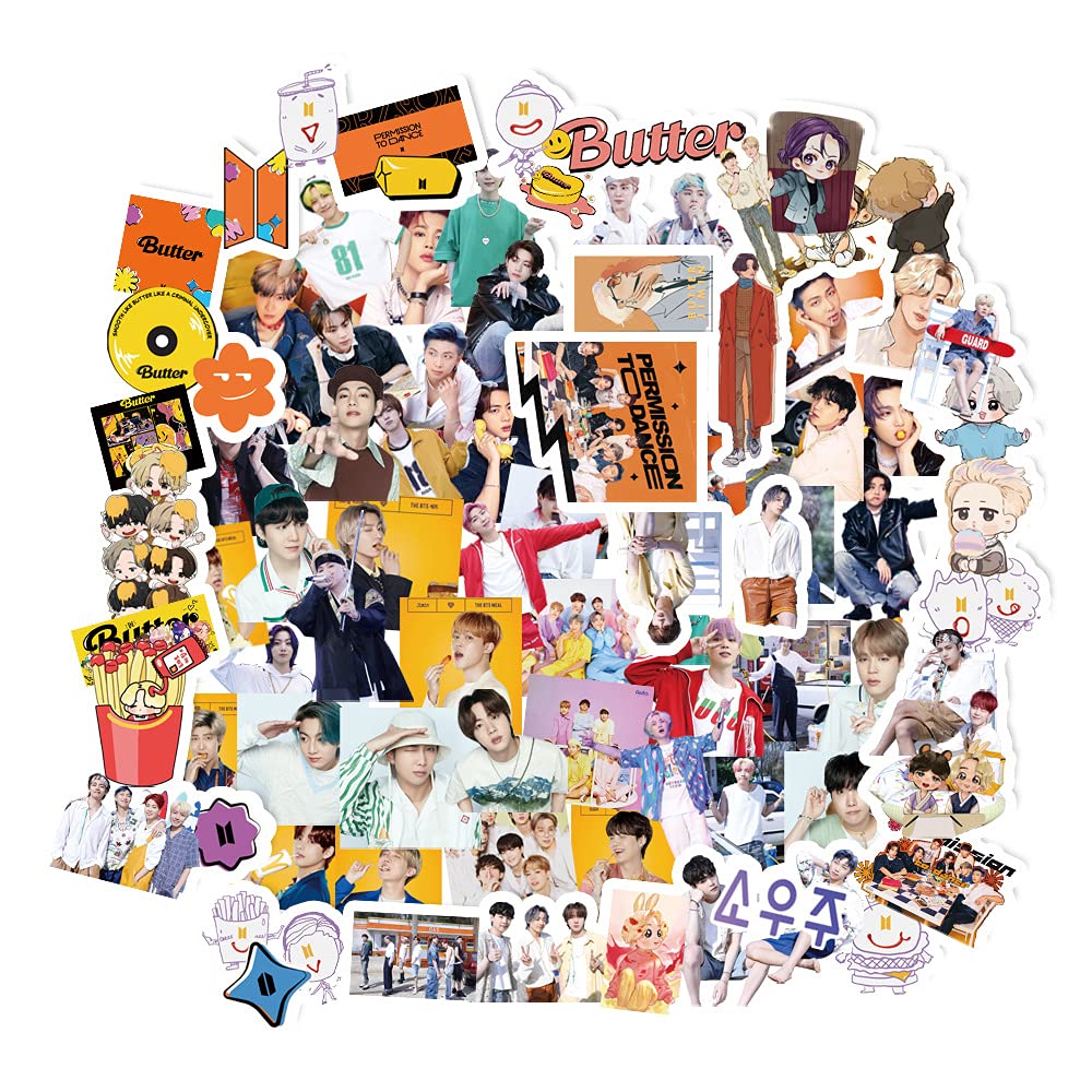 YIMIDA Kpop Bangtan Boys Stickers Photocards Set Pack 90Pcs Vinyl Waterproof Sticker 108Pcs Album Photo Lomo Cards Poster for BTS Army gifts