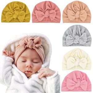 asufegucd baby turban hats turban bow knot baby infant beanie baby girl soft knit toddler cap (asxdl20211227)