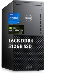 dell xps 8940 premium gaming tower desktop computer i 11th gen intel 8-core i7-11700 i 32gb ddr4 512gb ssd i geforce gtx 1660 ti 6gb i dvd-rw usb-c wifi6 bluetooth win10 black (renewed)