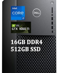 Dell XPS 8940 Premium Gaming Tower Desktop Computer I 11th Gen Intel 8-Core i7-11700 I 32GB DDR4 512GB SSD I GeForce GTX 1660 Ti 6GB I DVD-RW USB-C WiFi6 Bluetooth Win10 Black (Renewed)