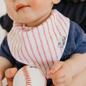 Copper Pearl Baby Bandana Bibs - 4 Pack Soft Cotton Baby Bibs for Drooling and Teething, Absorbent Drool Bibs for Baby Girl and Boy, Adjustable to Fit Newborns to Toddlers, Tons of Styles (Slugger)