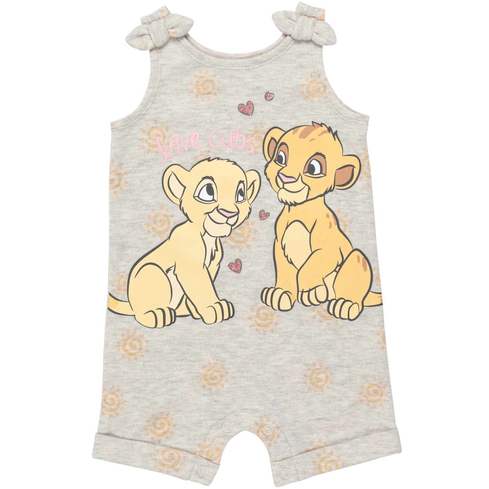 Disney Lion King Simba Newborn Baby Girls Romper and Headband White 3-6 Months