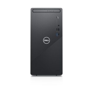 Dell Inspiron 3891 Compact Tower Desktop - Intel Core i3-10105, 8GB DDR4 RAM, 256GB SSD, Intel UHD Graphics 630, DVD RW Tray, Windows 11 Home - Black (Latest Model) (Renewed)