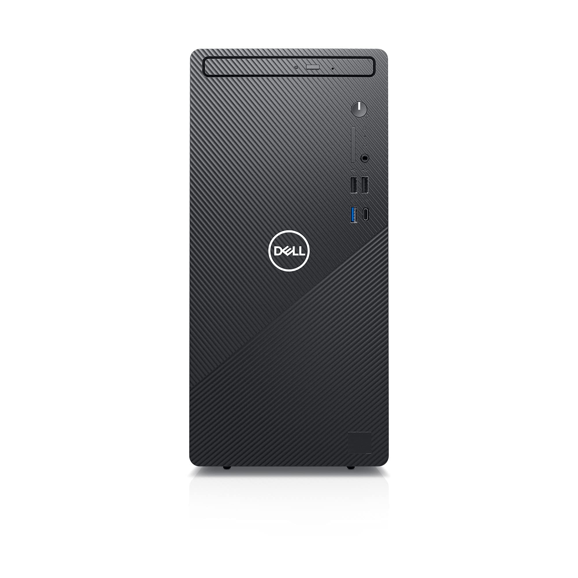 Dell Inspiron 3891 Compact Tower Desktop - Intel Core i3-10105, 8GB DDR4 RAM, 256GB SSD, Intel UHD Graphics 630, DVD RW Tray, Windows 11 Home - Black (Latest Model) (Renewed)