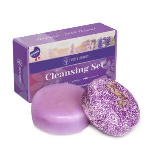 green journey lavender shampoo and conditioner bar set sulfate-free, travel size, biodegradable packaging (2)