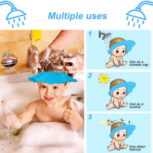 Baby Shower Cap Baby Bath Rinse Cup Cute Frog Shower Cup Baby Water Shower in Baby Bath Tub (Blue)