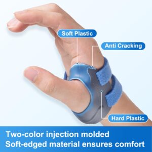 Velpeau CMC Thumb Brace for Osteoarthritis - with Shape-memory Restriction Splint, CMC Joint Stabilizer, Basal Thumb Arthritis Pain Relief and Support for Women and Men (Blue, Left Hand, Medium)