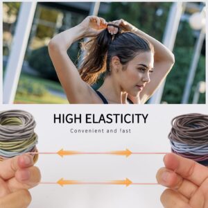 Unaone Hair Elastics Ties, 300 PCS Stretchable Rubber Hair Band No Crease Hair Band 2mm for Thin Hair, Suitable for Women, Men, Girls and Boys