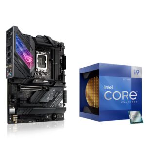 inland micro center intel core i9-12900k desktop processor 16 (8p+8e) cores up to 5.2 ghz unlocked lga1700 with asus rog strix z690-e gaming wifi motherboard