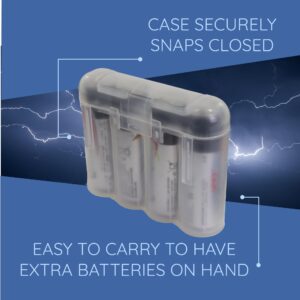 Two (2) EBC Battery AA AAA Clear Plastic Battery Storage Case Holder Box USA Ship