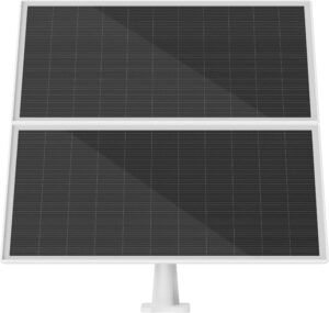 anwike solar panel for security camera outdoor waterproof solar panel with 360° adjustable mounting, solar panels charging cable, continuously power for home security cameras