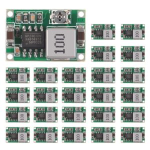 25 pieces mini 360 buck converter 3a dc voltage regulator power module dc-dc voltage regulator 4.75-23 v to 1.0-17 v, 3a power supply