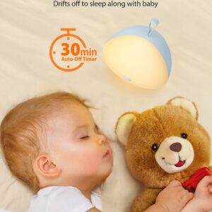 sympa White Noise Machine - Portable Sound Machine with Night Light, Baby Sound Machine for Kids, Travel Sound Machine for Sleeping, Nursery Night Light for Breastfeeding, Up to 150H, Blue