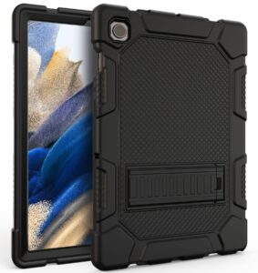 rantice galaxy tab a8 10.5 case with kickstand, hybrid shockproof rugged cover for samsung a8 tablet case 10.5 inch (sm-x200/x205/x207), black