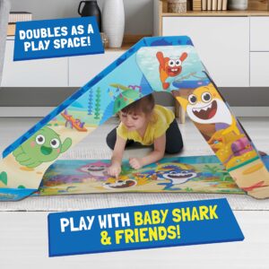 Pop2Play Indoor Playground – Baby Shark Slide for Kids – Durable Foldable Cardboard Slides 100% Safe for Toddlers, Multicolored