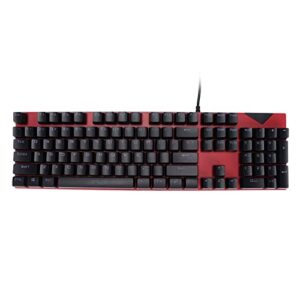 kafuty-1 usb mechanical keyboard, 104 keys ergonomic pc gaming keyboard with 20 kinds of light modes, red switch, for win xp 7 8 10, for os x 10.2 and above(red)