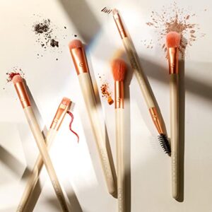 EcoTools Elements Fiery Eye Makeup Brush Set, For Eyeshadow & Eyeliner, Blending Brushes for Eyes, Eco Friendly Makeup Brushes, Limited Edition, Orange, Cruelty Free & Vegan, 6 Piece Set