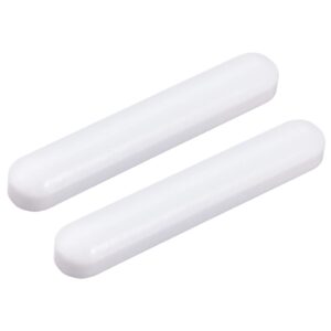 meccanixity magnetic stirrer mixer stir bar rod 60mm(1.77") x8mm cylinder shape coating magnet white for laboratory 2pcs