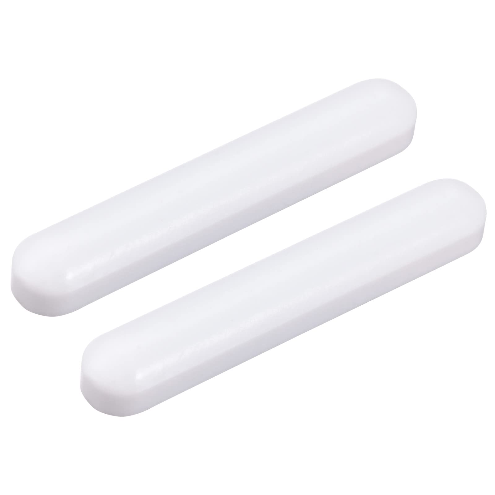 MECCANIXITY Magnetic Stirrer Mixer Stir Bar Rod 60mm(1.77") x8mm Cylinder Shape Coating Magnet White for Laboratory 2Pcs