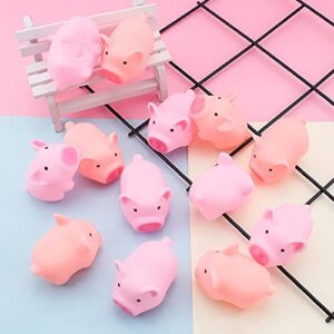 Fessal Pig Bath Toy, Mini Rubber Pigs for Kids, Shower Squeaky Pig, Baby Bath Toy, 20PCS