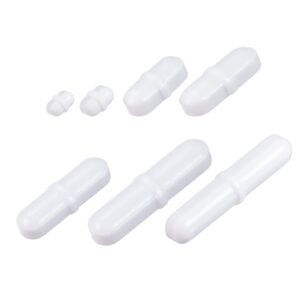 meccanixity magnetic stirrer mixer stir bar rod with ring shape coating magnet white for laboratory 7in1 set